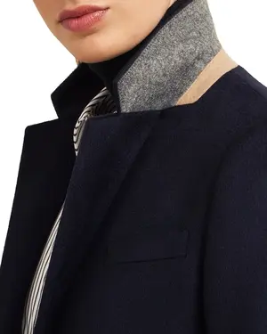 HOBBS LONDON Cavendish Wool Coat - Navy