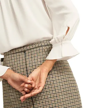 HOBBS LONDON Maribella Ruffle Trim Blouse