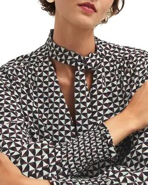 HOBBS LONDON Somerton Tie Neck Blouse