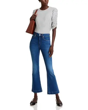 Veronica Beard Carson Kick Flare Jeans - Bright Blue