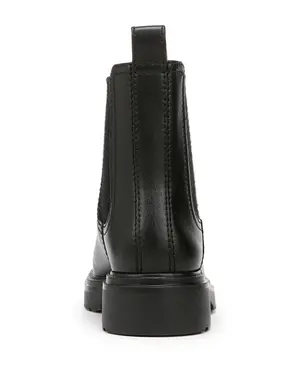 Vince Pinecrest Block Heel Ankle Boots - Black Leather