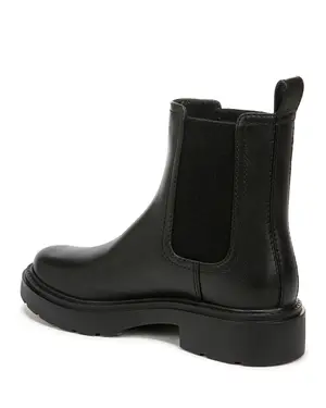 Vince Pinecrest Block Heel Ankle Boots - Black Leather