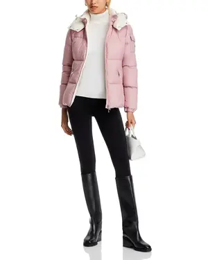 Moncler Fourmines Hooded Down Jacket - Open Pink