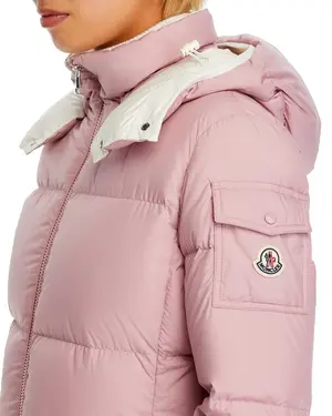 Moncler Fourmines Hooded Down Jacket - Open Pink
