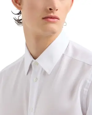 Emporio Armani New York Regular Fit Dress Shirt - Solid White