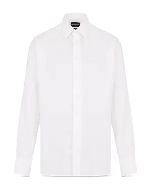 Emporio Armani New York Regular Fit Dress Shirt - Solid White
