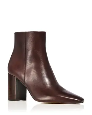 Aqua Ana Leather Boots - Brown Leather