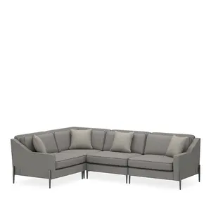 CARACOLE Remix 4 Piece Sectional - Smoke/khaki