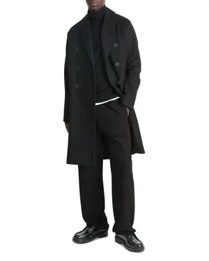 Vince Double-breasted Coat - Black