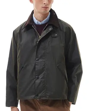 Barbour Os Transport Waxed Jacket - Olive