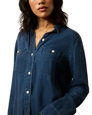 Faherty Brand Chambray Shirt - Night Lagoon Wash