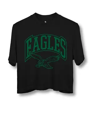 Junk Food Clothing Nfl Philadelphia Eagles Blitz Crop Tee - Black