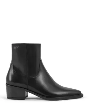 VAGABOND SHOEMAKERS Kelsey Pointed Toe Block Heel Ankle Boots - Black