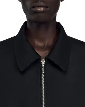 Sandro Full Zip Jacket - Black