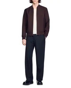 Sandro Zip Up Jacket - Chocolate