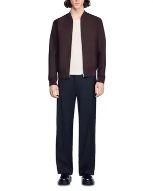 Sandro Zip Up Jacket - Chocolate