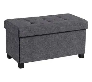 ORNAVO HOME Collapsible Large Storage Ottoman B Ench With Legs - One-color