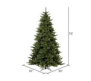 VICKERMAN 7.5' Unlit Camdon Fir Artificial Chri Stmas Tree