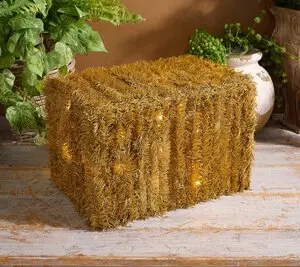 HAY & HARVEST As Is In/outdoor 17.5' Illumin. Hay Bale - One-color