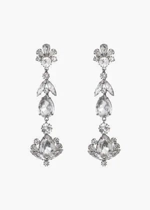 JENNIFER BEHR Bronwyn Crystal Earrings - Gunmetal