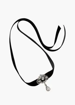 JENNIFER BEHR Arabella Ribbon Tie - Gunmetal