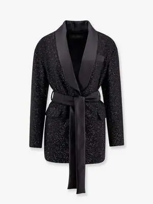 Max Mara Pau Viscose Blend Blazer With Sequins