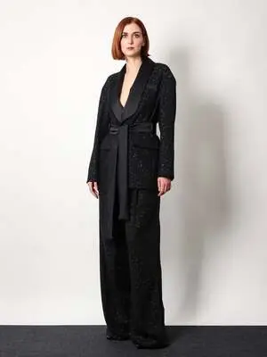 Max Mara Pau Viscose Blend Blazer With Sequins