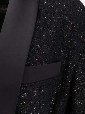 Max Mara Pau Viscose Blend Blazer With Sequins