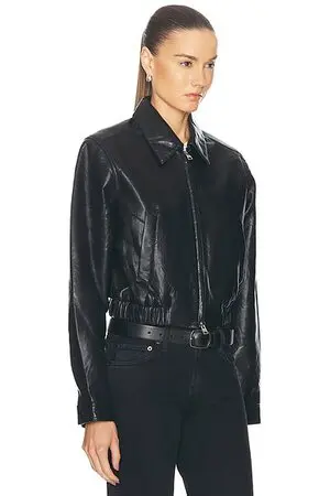 AGOLDE X Shoreditch Ski Club Essie Cropped Jacket - Black