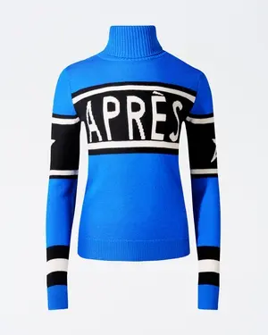 Perfect Moment Apres Merino Wool Sweater - True-indigo