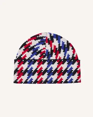 Perfect Moment Merino Wool Beanie - Houndstooth