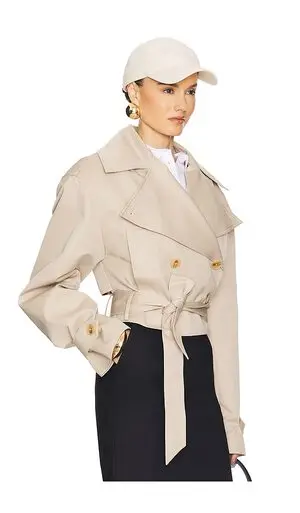 HELSA Oversized Cropped Trench