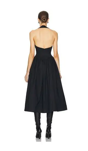HELSA Halterneck Midi Dress With Pockets