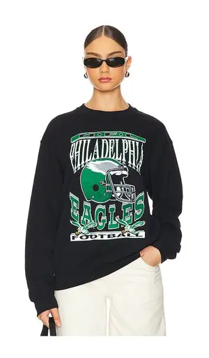 Junk Food Eagles Helmet Crewneck - Black