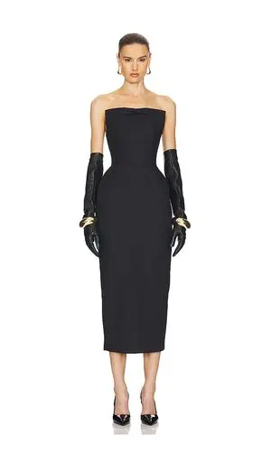 HELSA The Curve Dress With Bow - Black