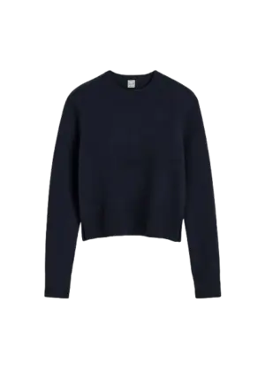 TOTEME Cropped Crew-neck Knit
