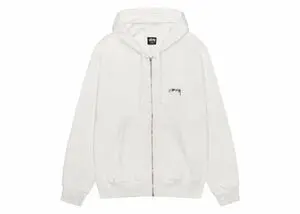 StÜssy Smooth Stock Pigment Dyed Zip Hoodie - Natural