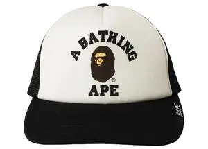A BATHING APE College Mesh Cap - Black