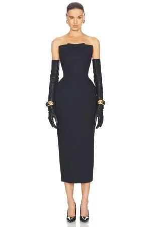 HELSA The Curve Dress With Bow - Black