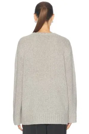 Jenni Kayne Cashmere Amelia Crewneck Sweater - Grey