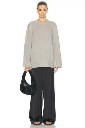 Jenni Kayne Cashmere Amelia Crewneck Sweater - Grey