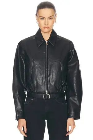 AGOLDE X Shoreditch Ski Club Essie Cropped Jacket - Black
