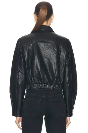 AGOLDE X Shoreditch Ski Club Essie Cropped Jacket - Black