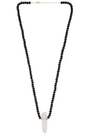 Jia Jia Tigers Eye Crystal Quartz Charm Necklace - Black