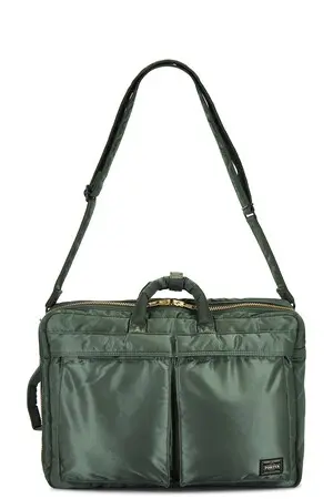 PORTER-YOSHIDA & CO Tanker 3way Briefcase In Green - Sage Green