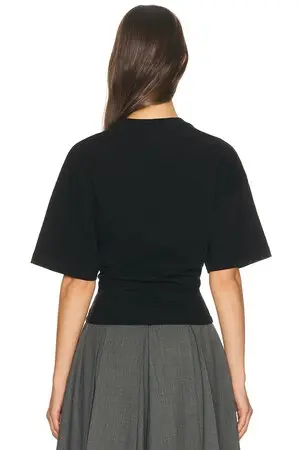 HELSA The Sculpted Tee In Thick Jersey - Black