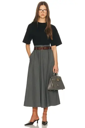HELSA The Sculpted Tee In Thick Jersey - Black