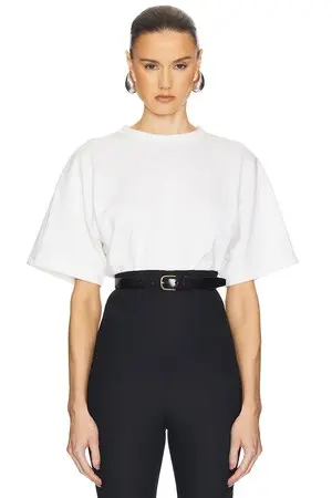 HELSA The Sculpted Tee In Thick Jersey - White
