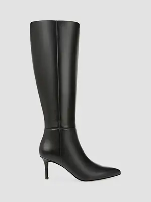 Veronica Beard Lisa 70mm Tall-shaft Leather Boots - Black