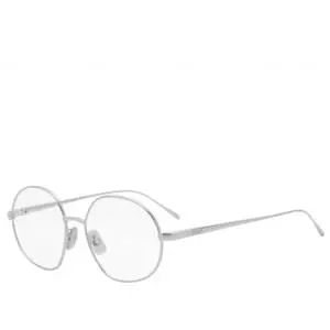 Loewe Slim Round Metal Glasses - Shiny Palladium